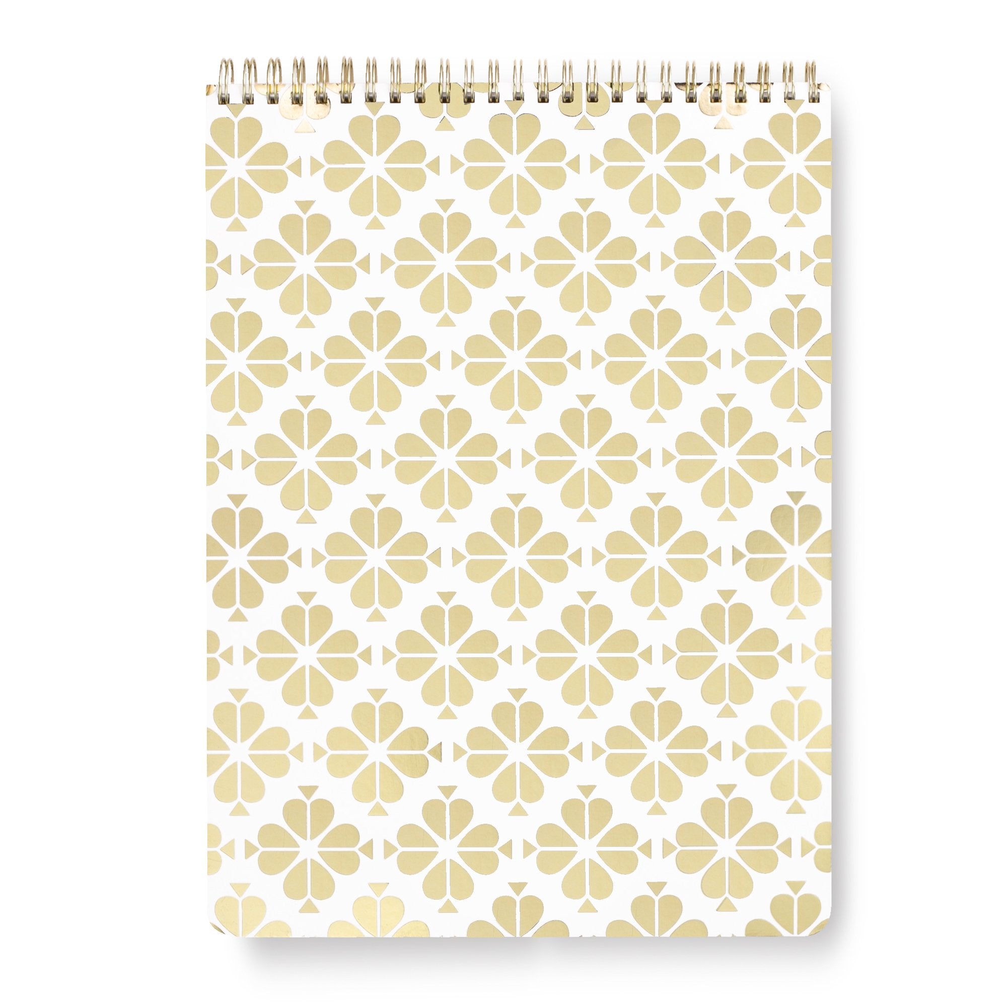 Top Spiral Large Notebook, Gold Spade Flower – Garvin Lane